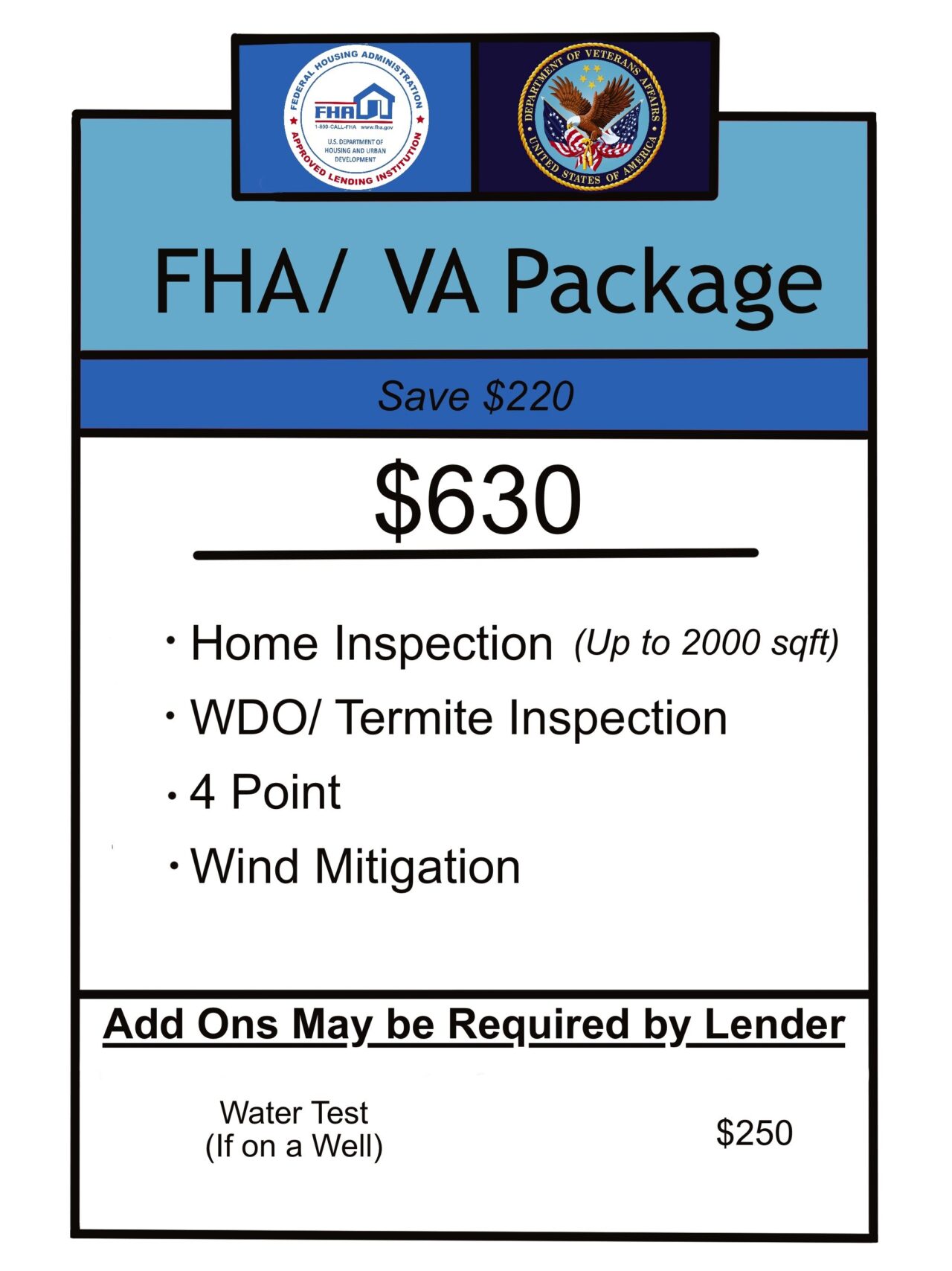 Pricing | 20/20 Inspection Services